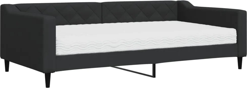 Válenda s matrací černá 100 x 200 cm textil 3197415