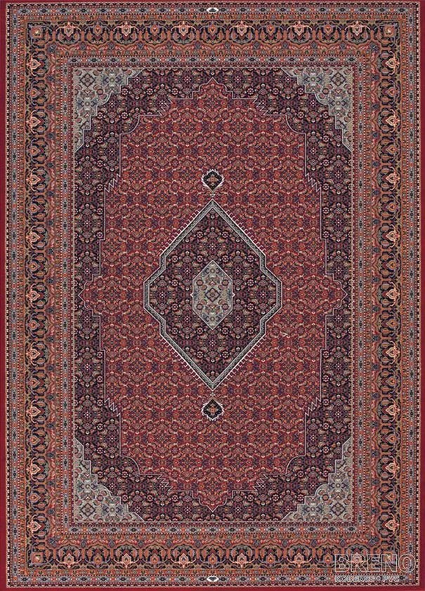 Breno Kusový koberec DIAMOND 72220/300, 67x130 cm, Vícebarevné/Červená