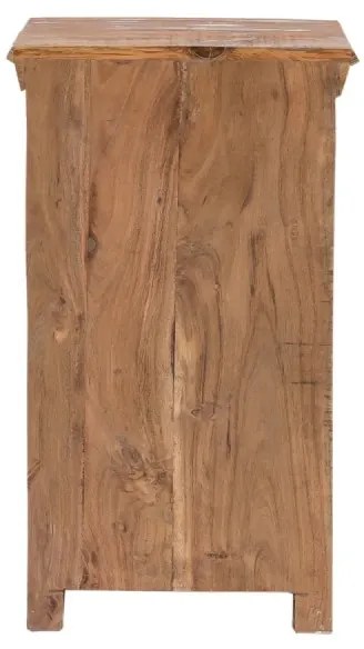 furniture-nabytek.cz - Masivní koupelnová spodní skříňka Perano z recyklovaného dřeva, lakovaná, bílá / barevná – 46×43×80 cm