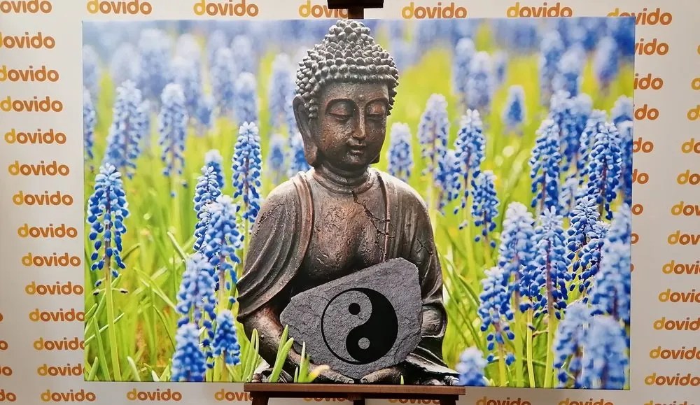 Obraz jin a jang Budha - 60x40 cm
