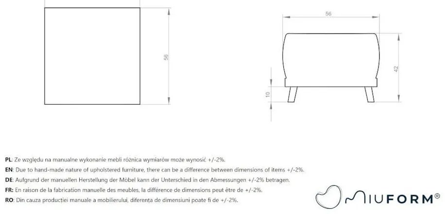 Tmavě šedá podnožka Miuform Dazzling Daisy