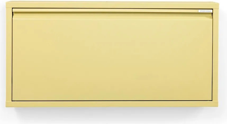 Světle žlutý ocelový výklopný/závěsný botník 75x37,5x12,5 cm Billy – Spinder Design