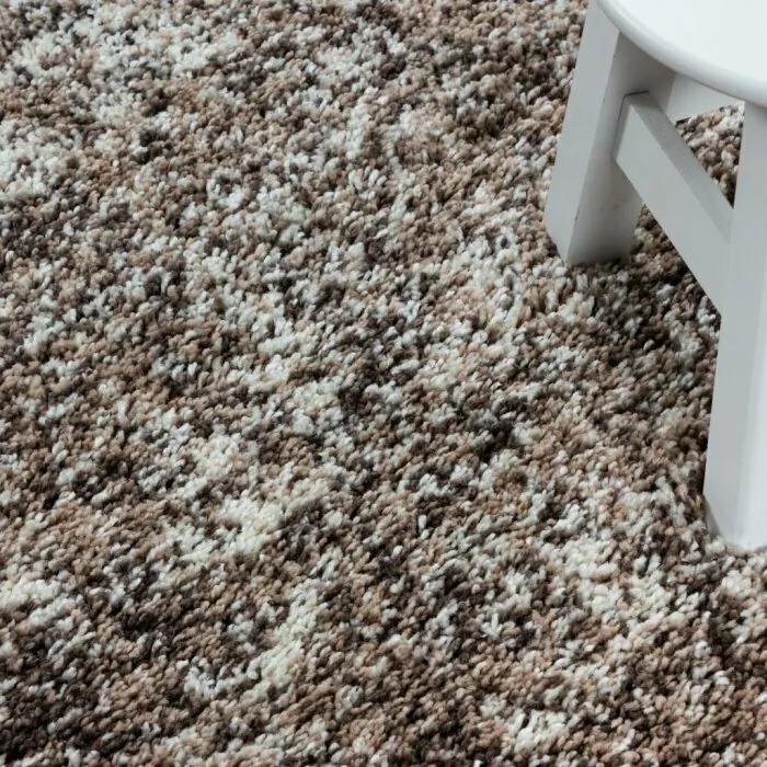 Kusový koberec Enjoy shaggy 4500 beige (Varianta: kruh 120 cm)