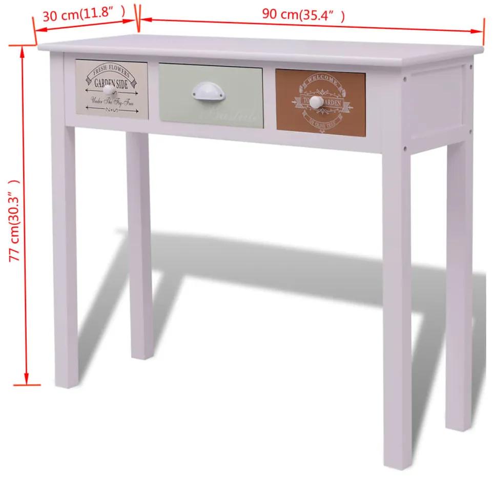 Konzolový stolek ve francouzském stylu dřevěný,  242880