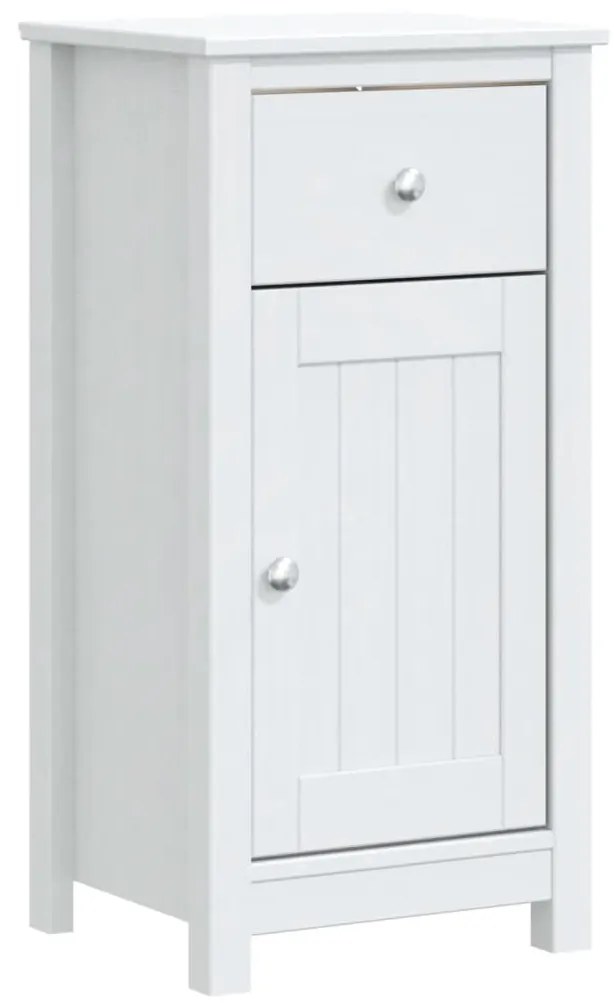 Koupelnová skříňka BERG bílá 40x34x80 cm masivní borové dřevo - Default Title