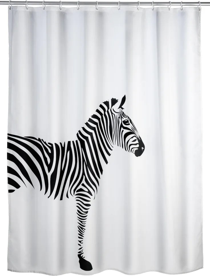 Sprchový závěs, textilní, Zebra, 180x200 cm, WENKO