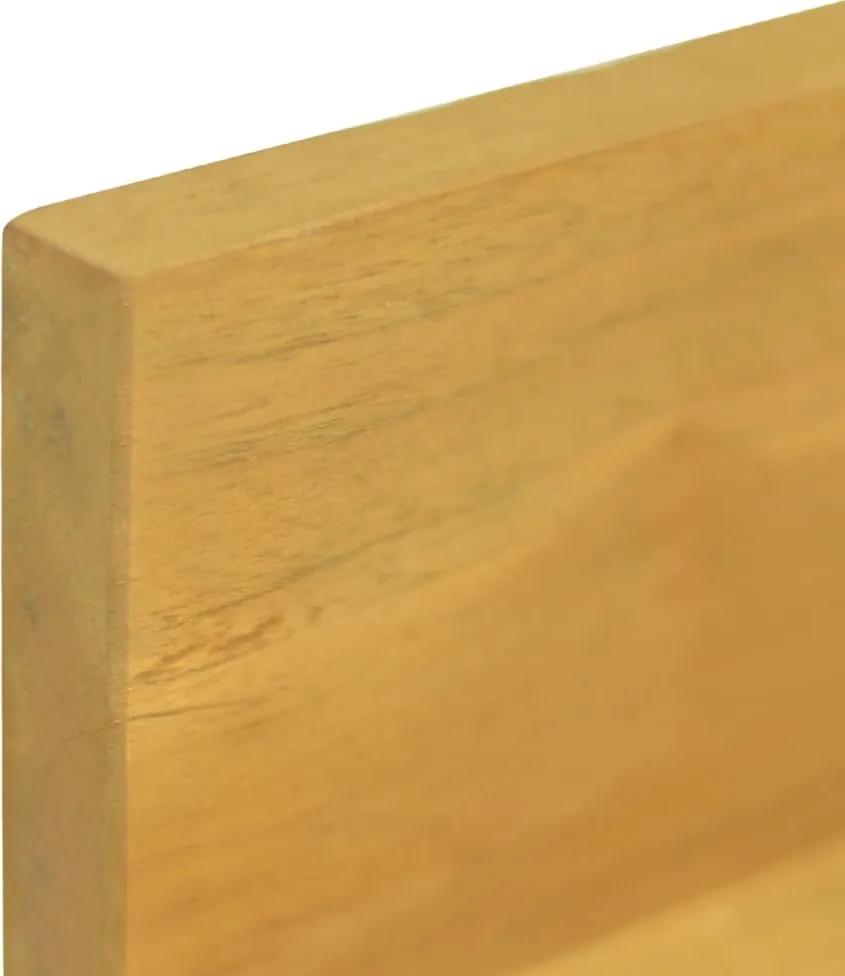 vidaXL Nástěnné police 2 ks 110 x 10 x 10 cm masivní teakové dřevo [338261]