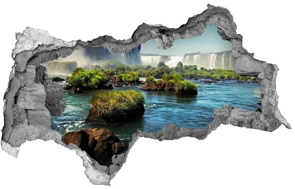 Wallmuralia Nálepka fototapeta 3D výhled Vodopád Igazu 95x73 cm