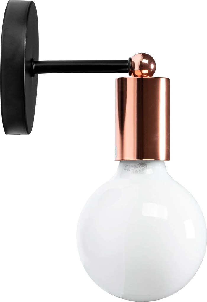 Toolight - kovová nástěnná lampa E27 60W 392205, růžové-zlato, OSW-04019