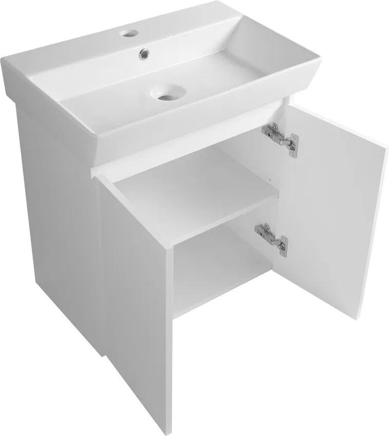 Aqualine Aqualine, PANEDA umyvadlová skříňka 45x55x34,2cm, bílá, PN245