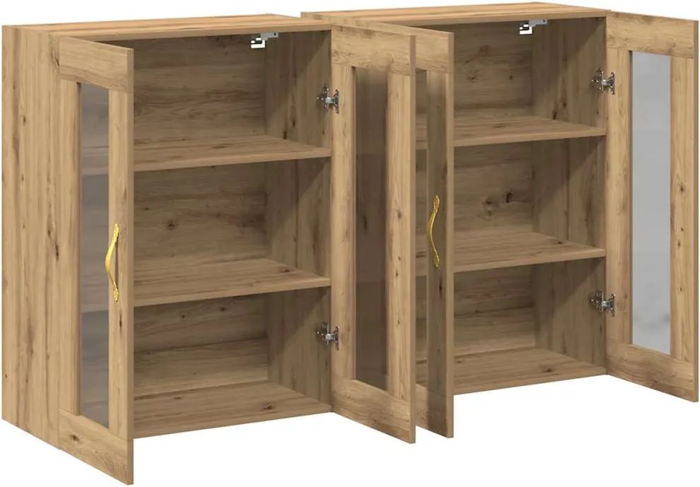 Nástěnné skříně 2 ks Artisanový dub 69,5 x 34 x 90 cm 3334318