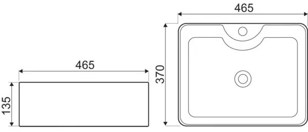 Novoterm Keramické umyvadlo na desku NV-KR-51