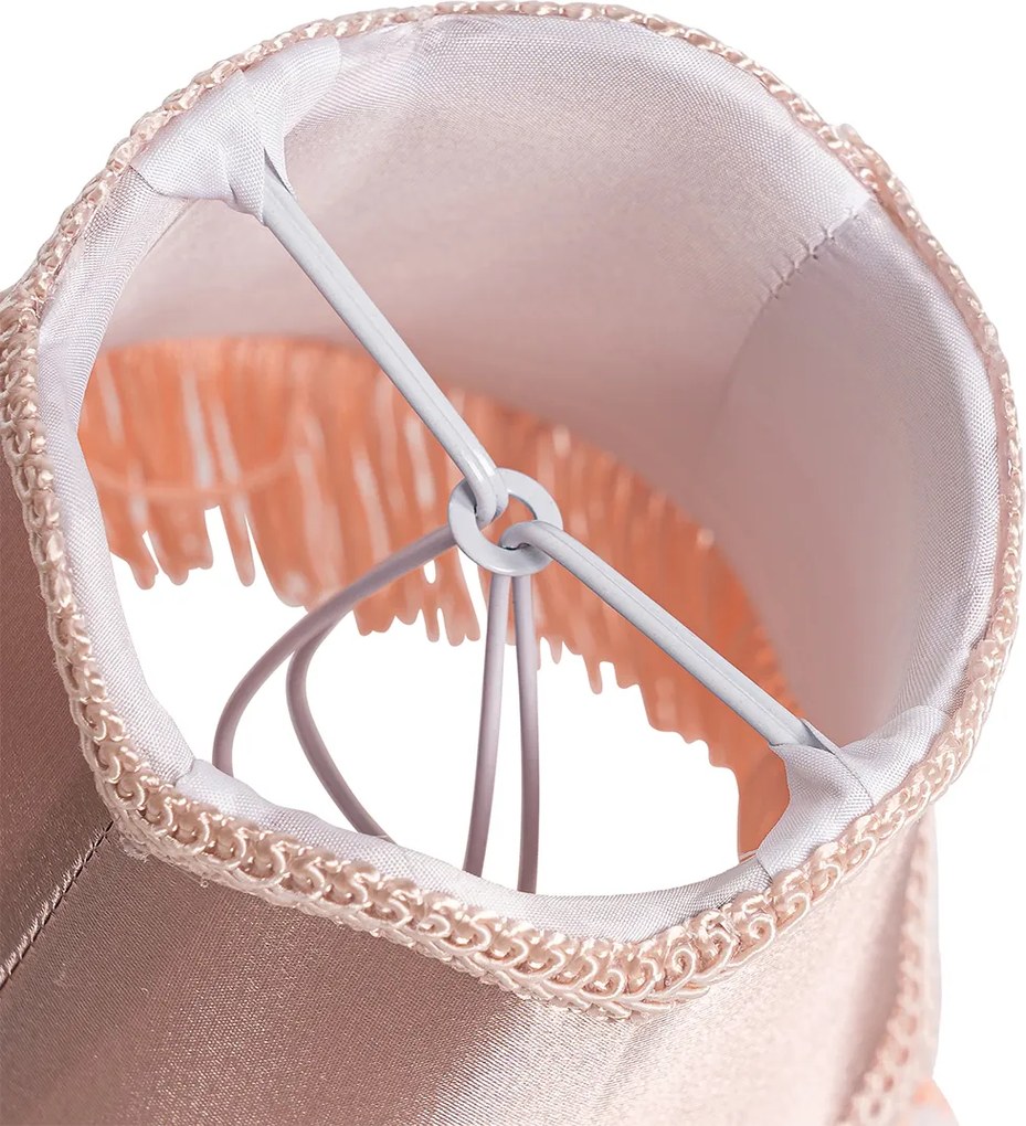 Látkový světelný klobouk s klipem růžový 12 cm - Granny