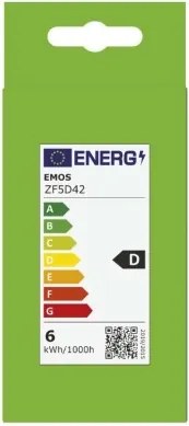 Emos lighting LED žárovka Filament A60 / E27 / 5,9 W (60 W) / 806 lm / teplá bílá 1525743204