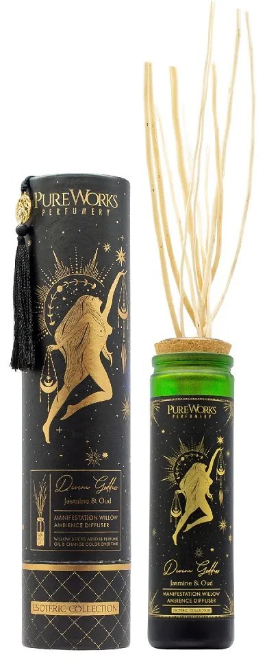 Přírodní difuzér 100 ml s vrbovými proutky, jasmine&oud