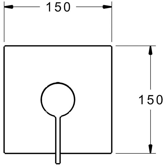 Ovládací panel k podomítkovému tělesu HANSA BLUEBOX - HANSALOFT hranatá 87629003