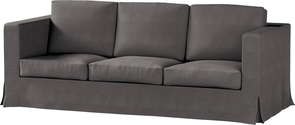 Potah na pohovku IKEA Karlanda 3-místná nerozkládací, dlouhý barva šedá látka pletený vzor