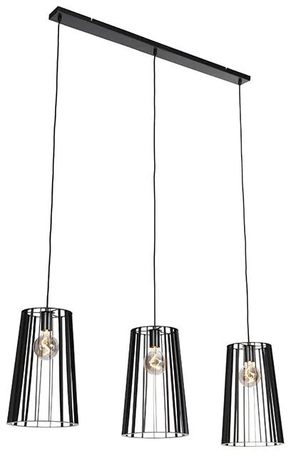Moderní závěsná lampa černá 3-světlo - Wieza