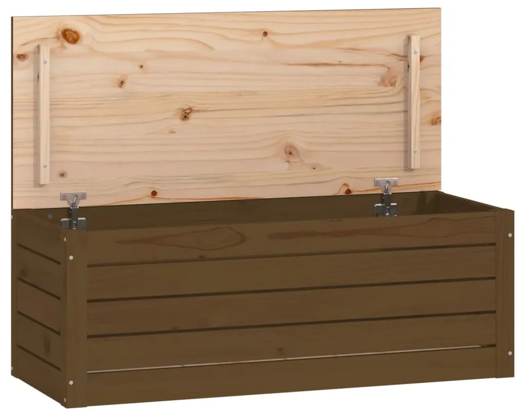 Úložný box medově hnědý 89x36,5x33 cm masivní borovice - Default Title