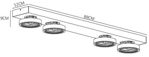 Lucide 09920/40/31 - LED Stmívatelné bodové svítidlo NENAD AR111 4xG53/10W/230V