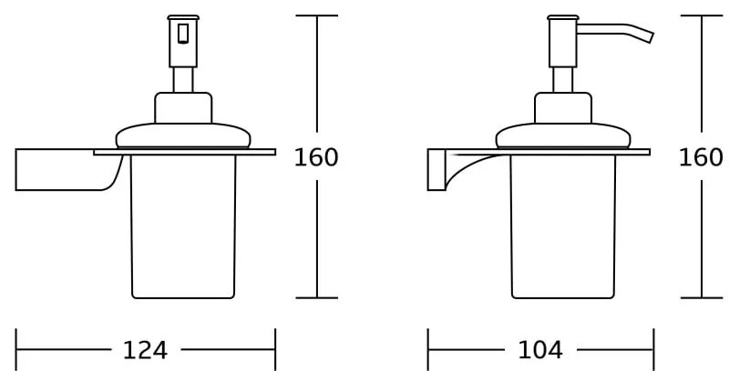 Mexen Rino, nástěnný dávkovač mýdla, černá matná, 70270388-70