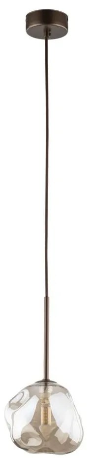 Lustr na lanku LAVA 1xG9/8W/230V bronzová/kouřová béžová