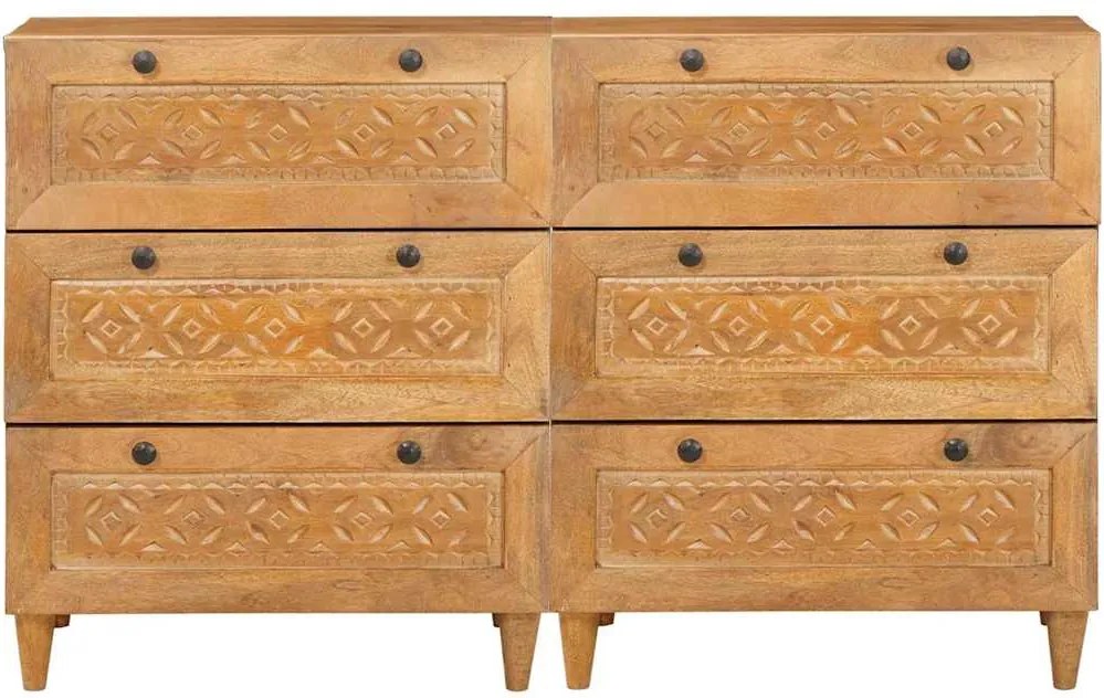 Servírovací skříň 2 ks 120 x 33,5 x 75 cm Hnědá 3310064