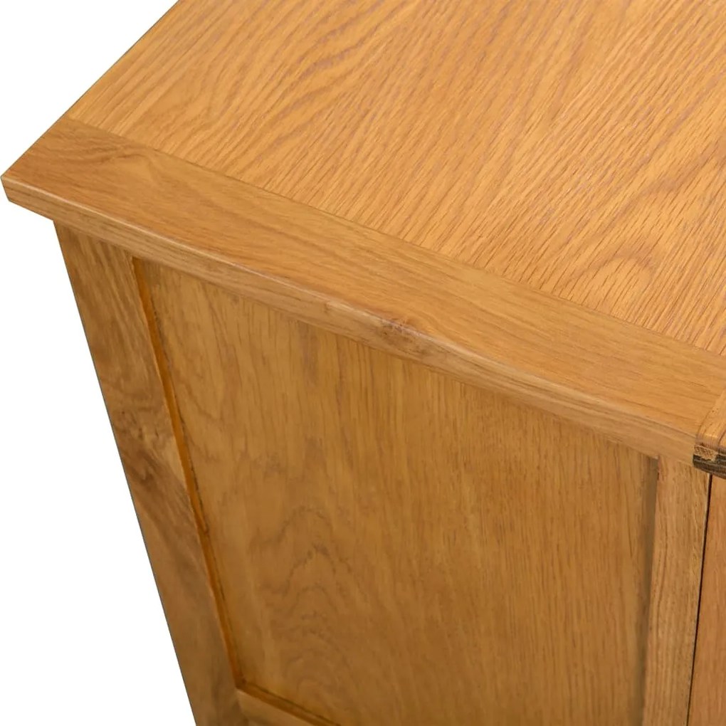TV stolek 90 x 35 x 48 cm masivní dubové dřevo 244466