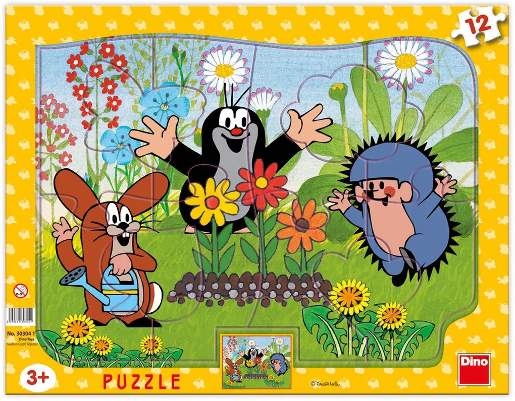 DINO Puzzle KRTEK a přátelé (krteček) 12 dílků tvary dn303041