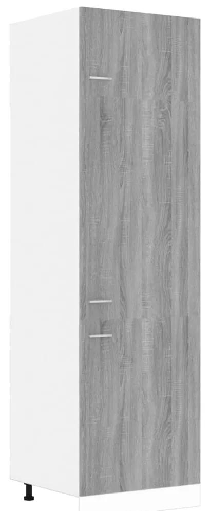 Skříň na lednici šedá sonoma 60 x 57 x 207 cm kompozitní dřevo - Default Title