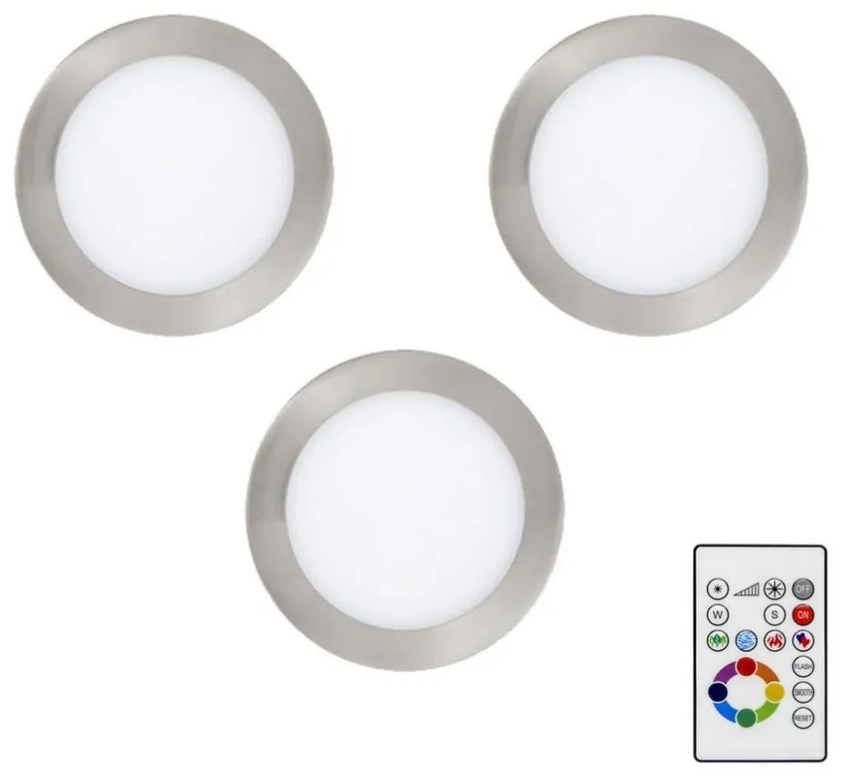 Eglo 78738-SADA 3x LED RGBW Stmívatelné podhledové svítidlo TINUS 4,8W/230V + DO