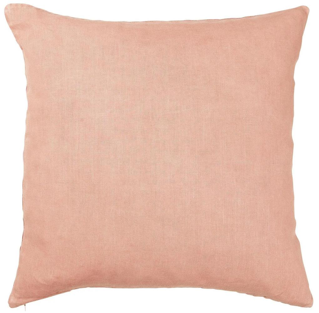 IB LAURSEN Lněný povlak na polštář Desert Rose 50x50cm, růžová barva, béžová barva, textil