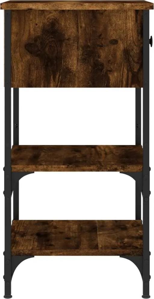 vidaXL Noční stolky 2 ks 34 x 36 x 70 cm kompozitní dřevo [825978] Barva: hnědý dub