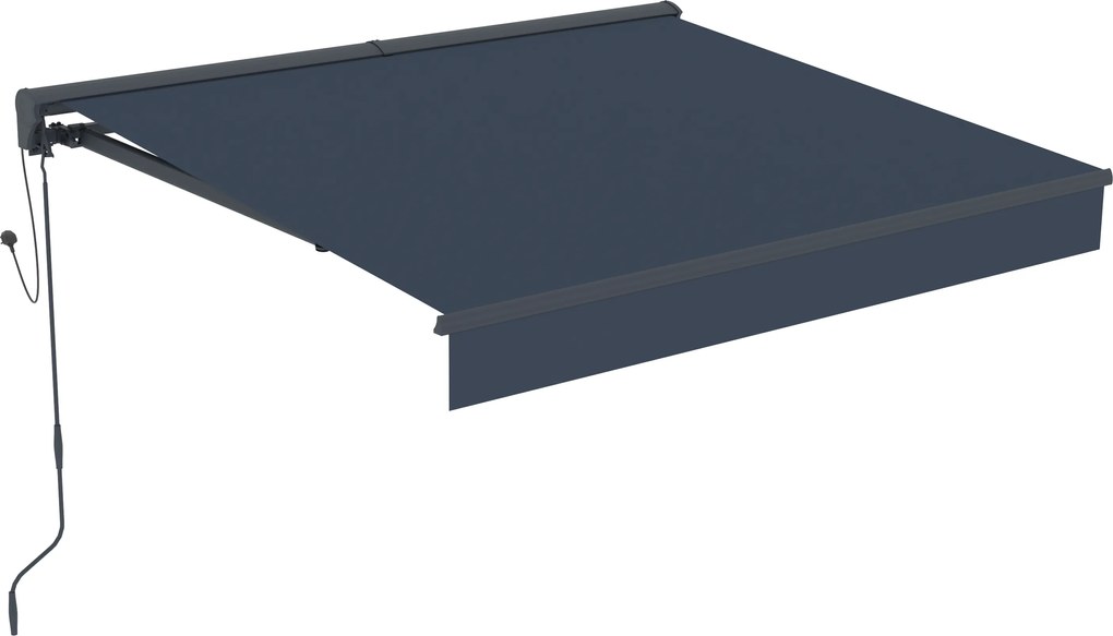 Elektrická markýza s LED osvětlením BestBerg BBSU-EL250CG / 250 x 200 cm / šedá