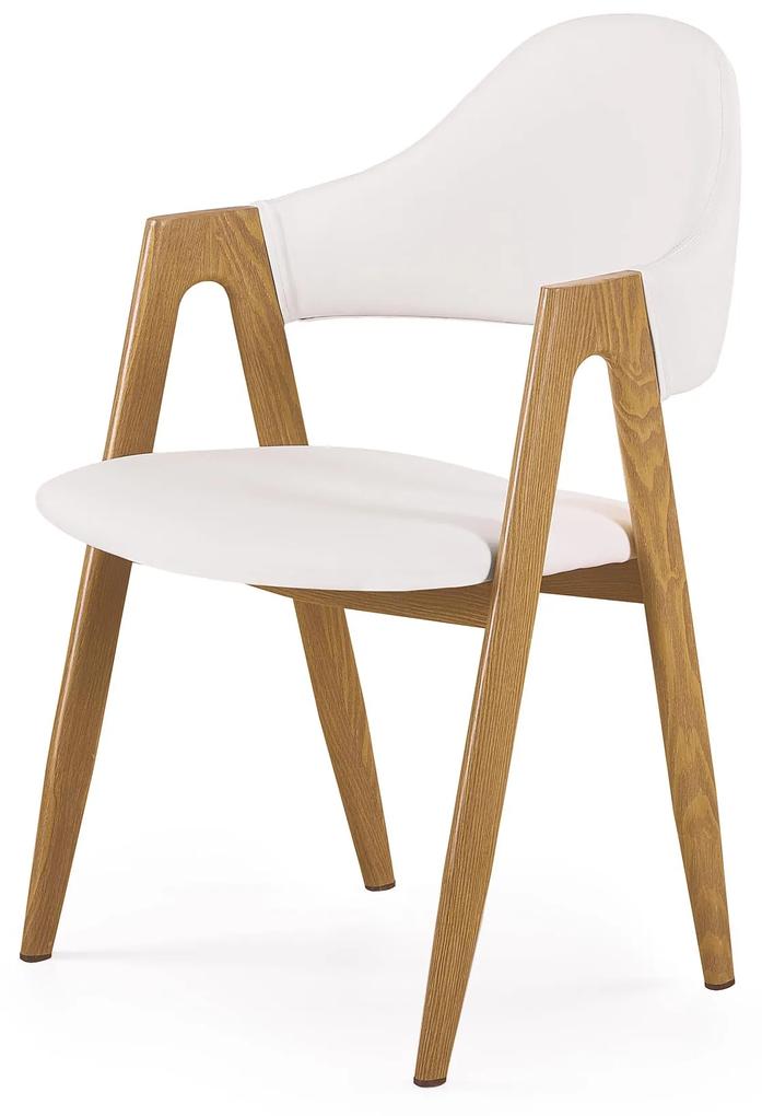 Židle K247 (bílá/dub)