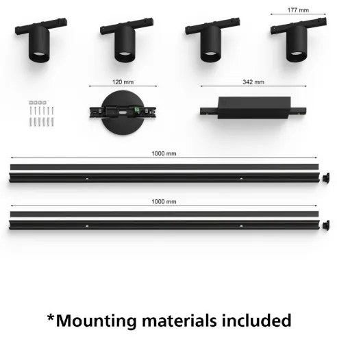 Philips-SADA 4xLED Stmívatelné svítidlo do lištového systému Hue LED/20,8W/230V