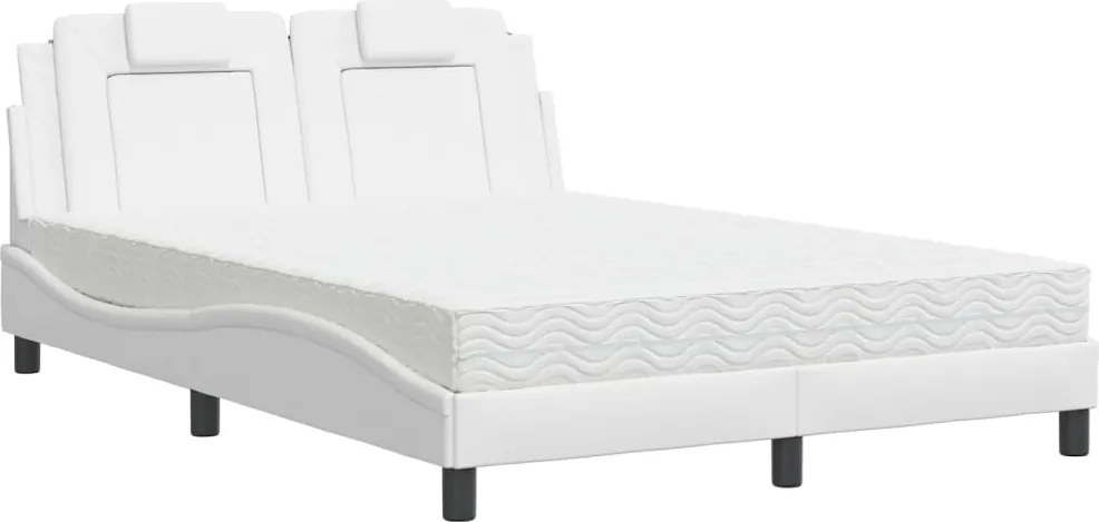 Postel Viana s matrací bílá 140 x 190 cm umělá kůže 3208790