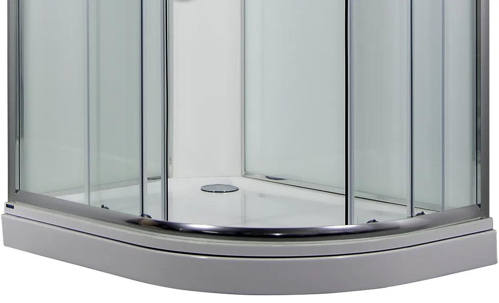 ARTTEC SIRIUS 120 x 90 cm - Sprchový box model 1 Strop čiré sklo levá vanička
