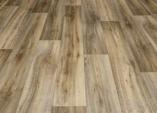 Breno PVC PURETEX Lime Oak 169M – tmavší dřevo, šíře 400 cm