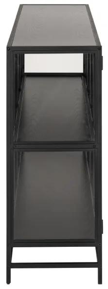 Seaford vitrína se sklem černá 152x86cm