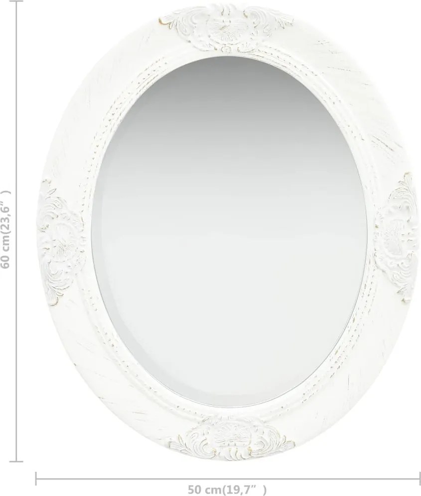 vidaXL Nástěnné zrcadlo barokní styl 50 x 60 cm [320348] Barva: Černá
