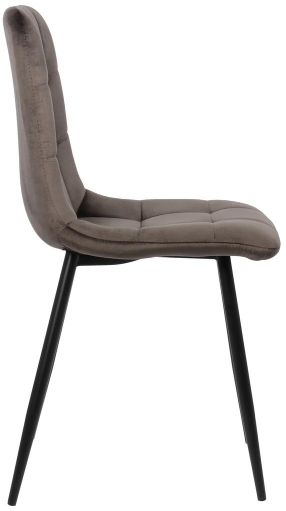 Jídelní židle Dornoch - 2 ks - samet | šedé