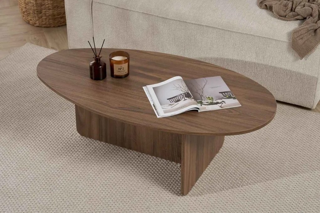 Designový konferenční stolek Wealote 120 cm vzor ořech