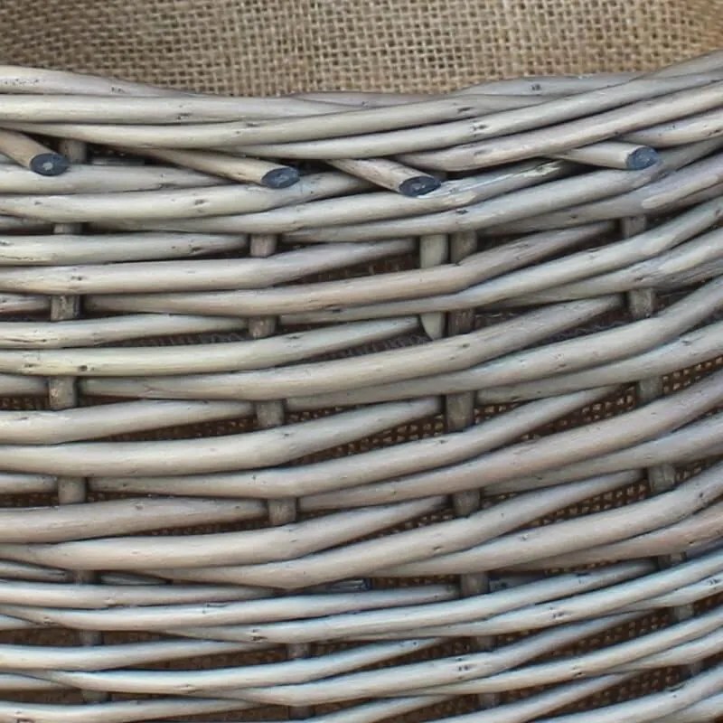 Willow Direct Proutěný koš na dřevo antique zkosený malý - juta - pr.35 cm