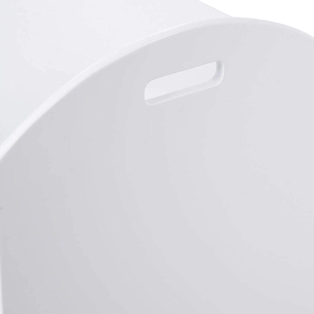 HOMCOM Dětský úložný box na hračky s flipovým víkem a bezpečnostním mechanismem 62x40x46,5 cm Prostorný prostor nosnost 20 kg Bílá