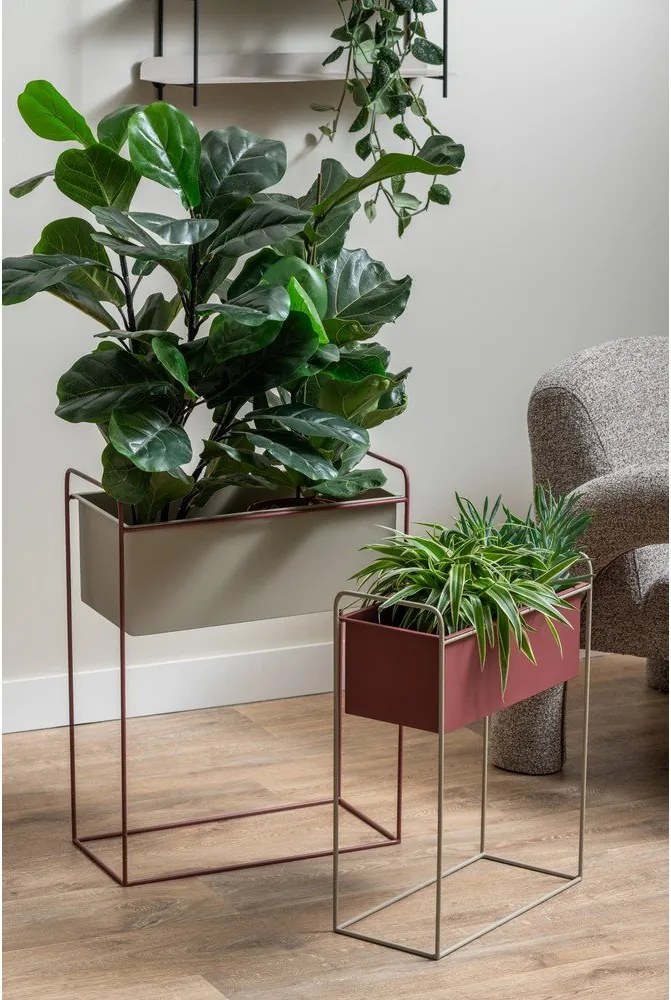 Kovové stojany na květiny v sadě 2 ks (výška 65 cm) Reina – PT LIVING