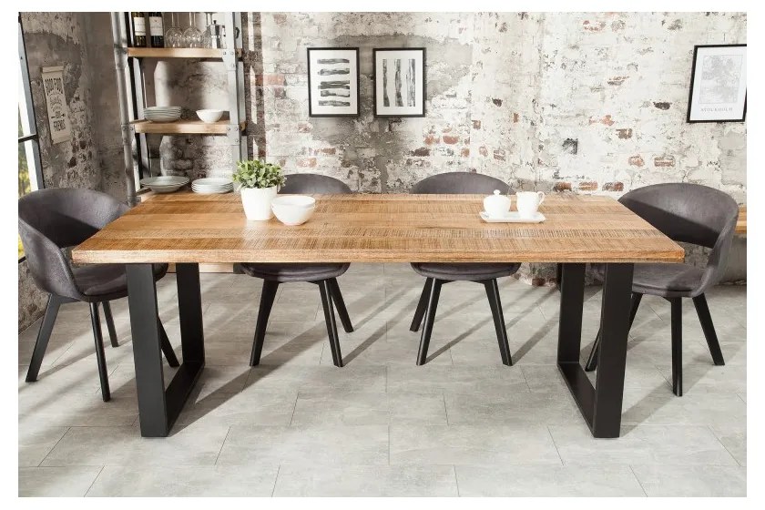 Massive home | Designový jídelní stůl z masivu Iron Craft Mango 200cm 45mm