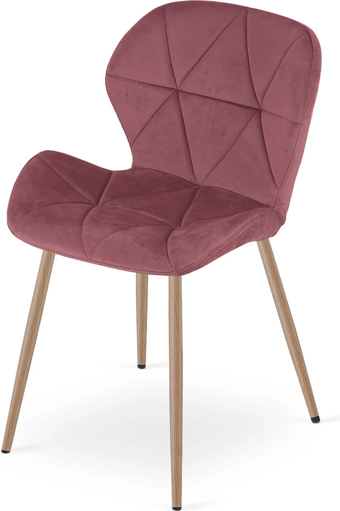 Jídelní židle MANGO VELVET, tmavě růžová