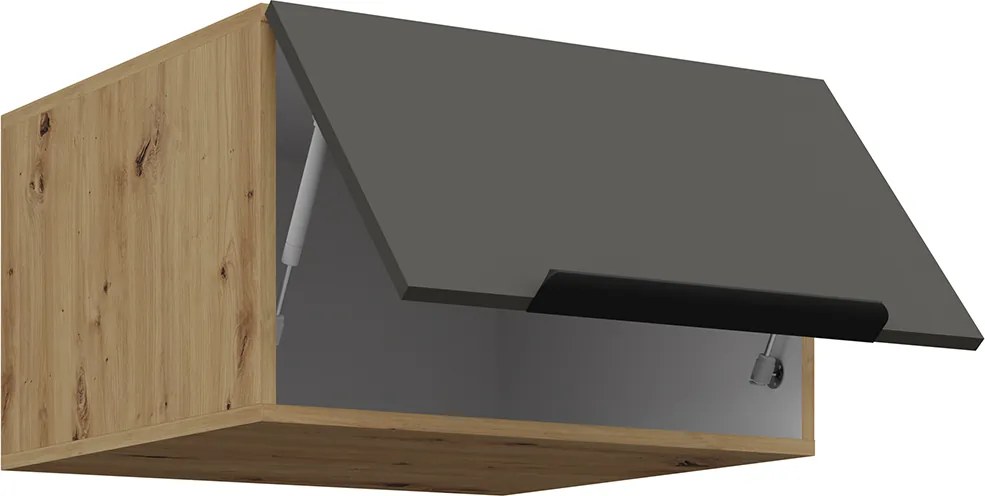 ARIA pa | horní skříňka 60 NAGU-36 1F výklopná | 60 cm | HLUBOKÁ | ANTI FINGERPRINT povrch | artisan/šedá grafit