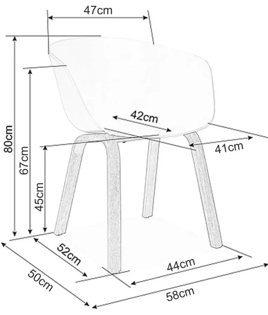 Jídelní křeslo EGO bílé/dub přírodní